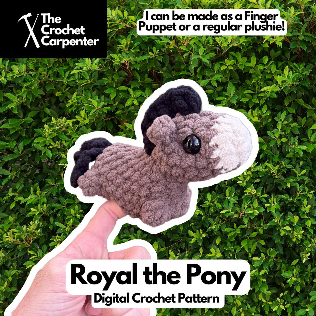 Crochet Pony PDF Pattern: Finger Puppet & Plushie (digital Download) - Etsy
