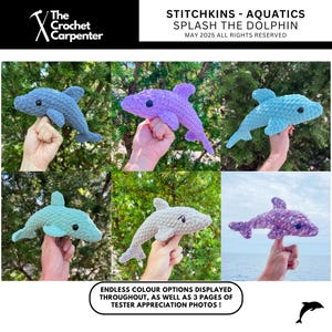 Splash the Dolphin - Finger Puppet + Plushie Crochet Dolphin PDF ...
