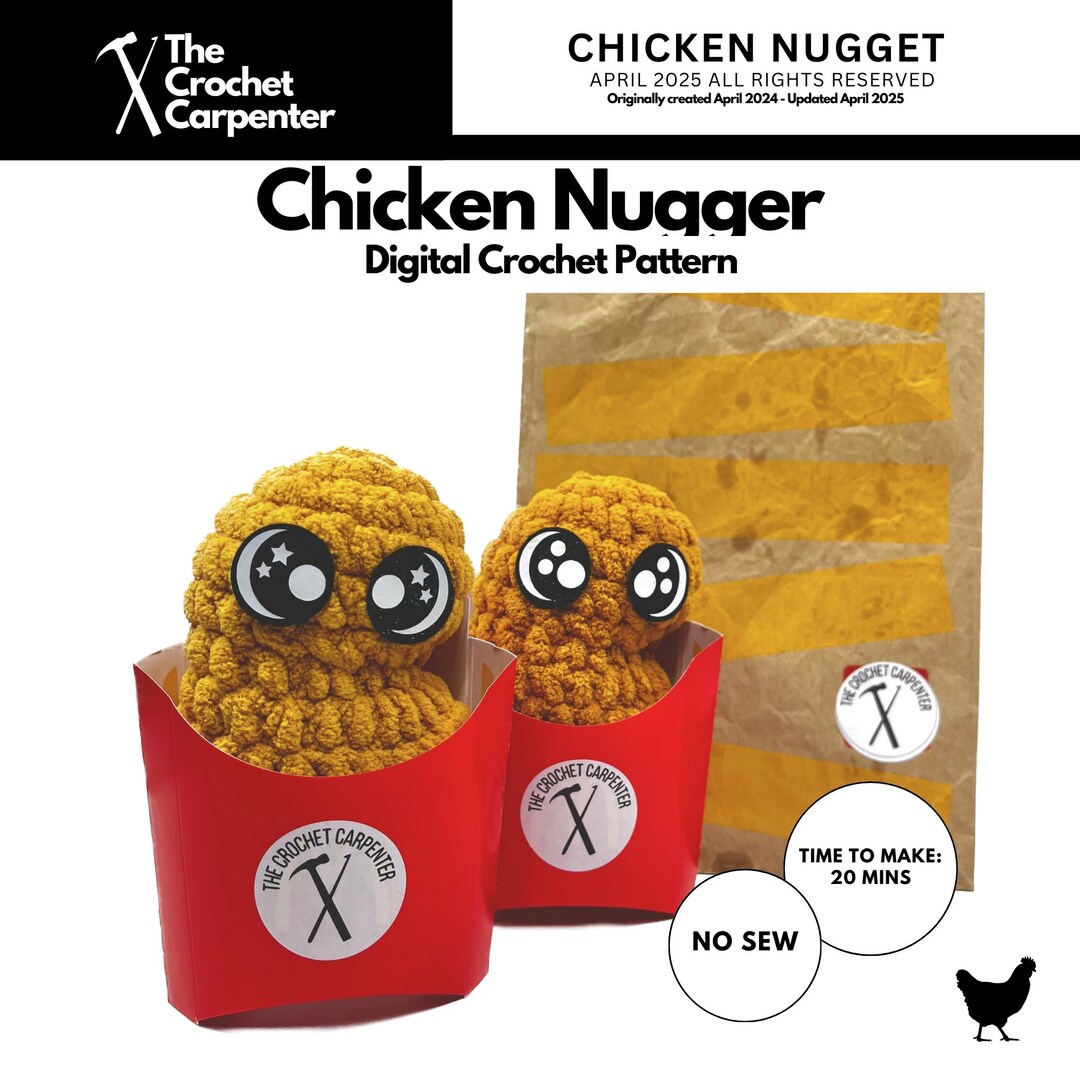 Chicken Nugget - Crochet Nugget PDF Pattern - Digital Download | the ...