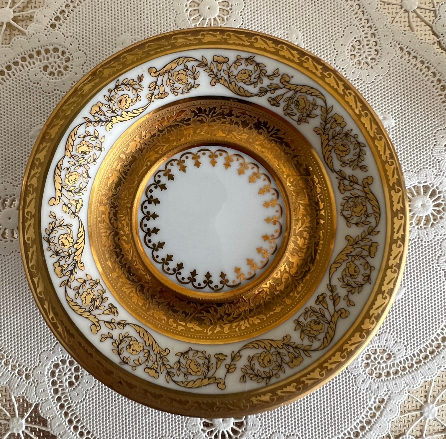 Limoges France A. Raynaud & Co Ceralene China Imperial Pattern Gold ...