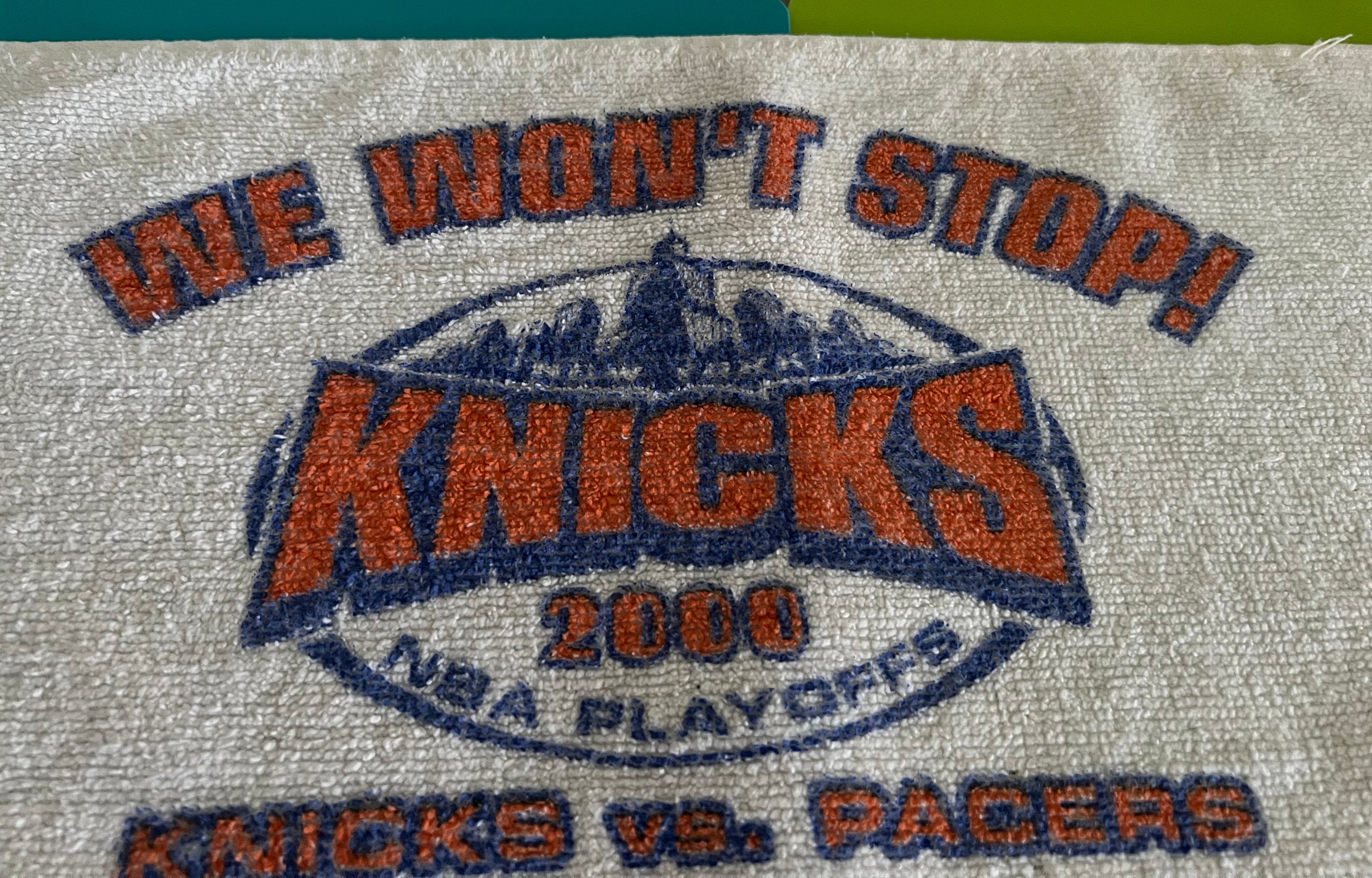 RARE New York Knicks 2000 Playoffs Hand Towel Knicks Vs. Pacers Eastern ...