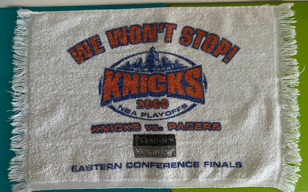 RARE New York Knicks 2000 Playoffs Hand Towel Knicks Vs. Pacers Eastern ...
