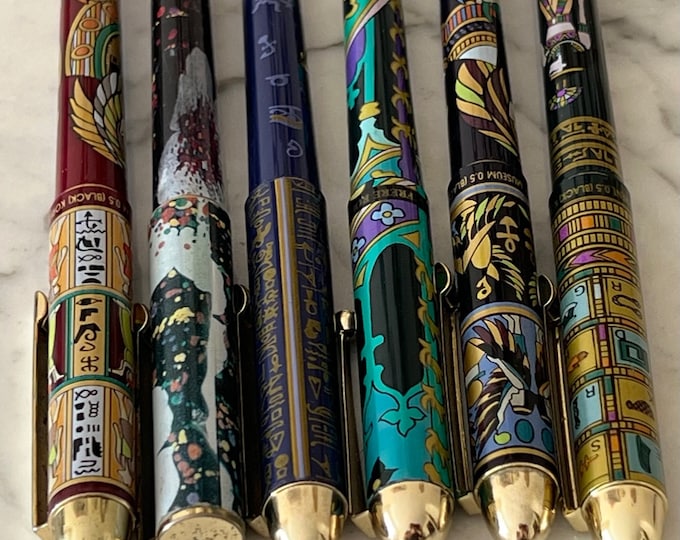 Vintage Korea Museum Micro Ceramic Pens 0.5 Four Have an Egyptian Theme ...