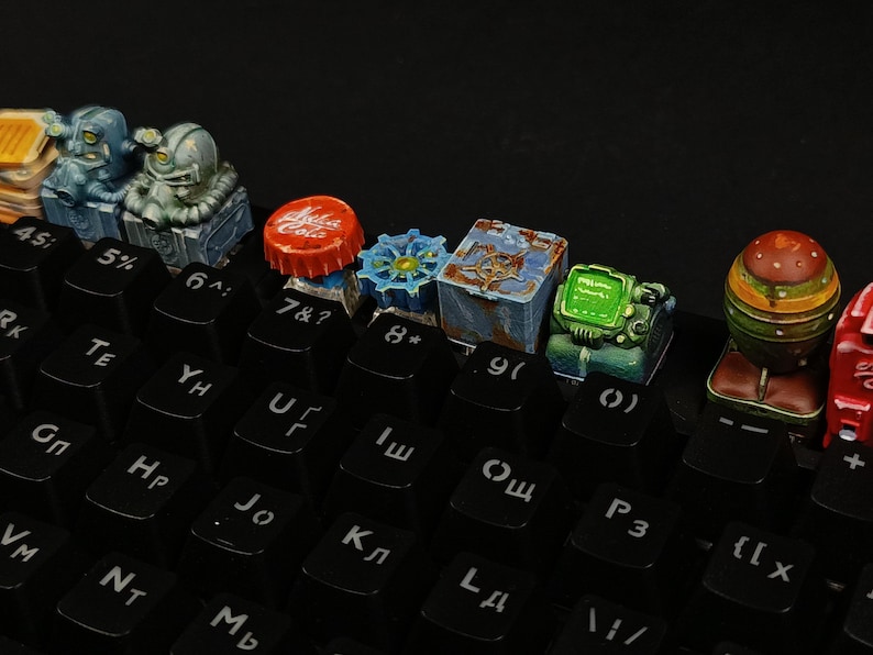 T-45 Power Armor Helmet Fallout Hand Painted Artisan Keycap \ for ...