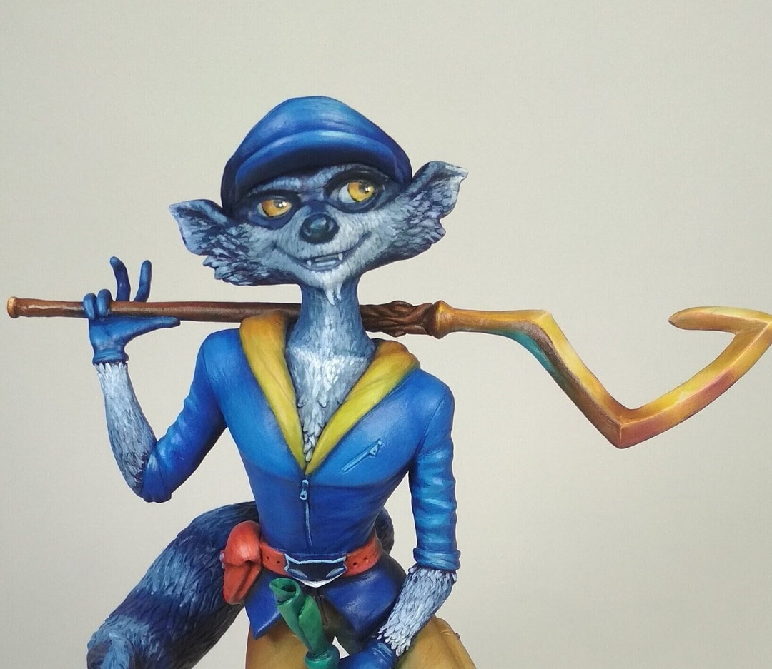 Sly Cooper / Custom Collectible Figure \ Hand Sculpted Hand Painted ...