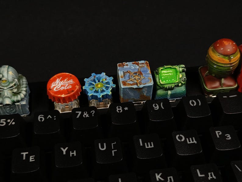 T-45 Power Armor Helmet Fallout Hand Painted Artisan Keycap \ for ...