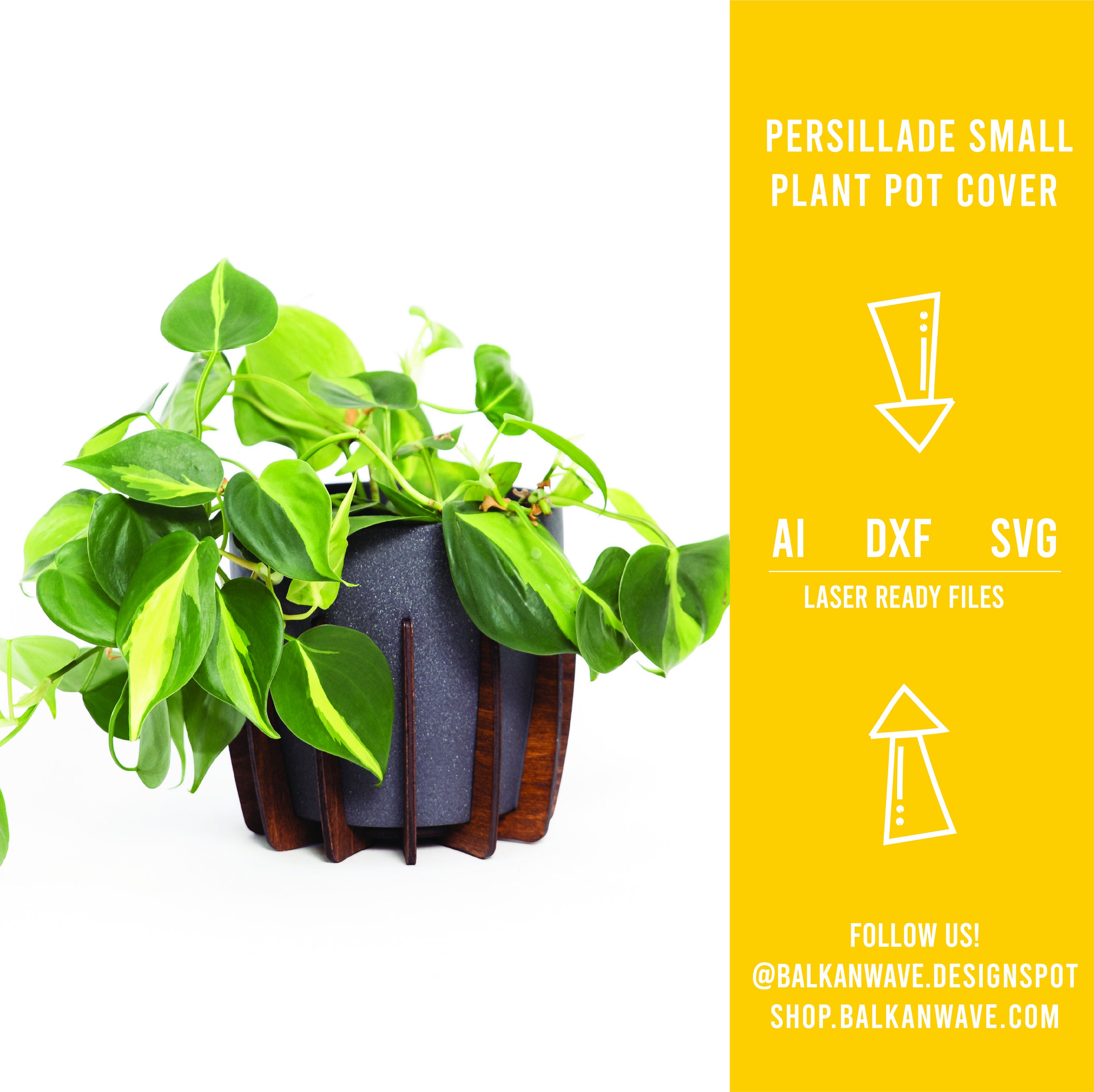 Wooden Plant Pot for Ikea PERSILLADE Pot 100mm Tall Digital | Etsy