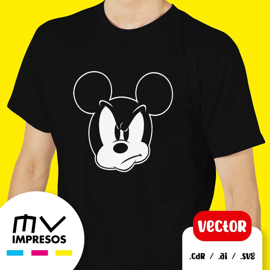 Mickey Angry / Angry Mickey Vector: .CDR .SVG .AI - Etsy UK