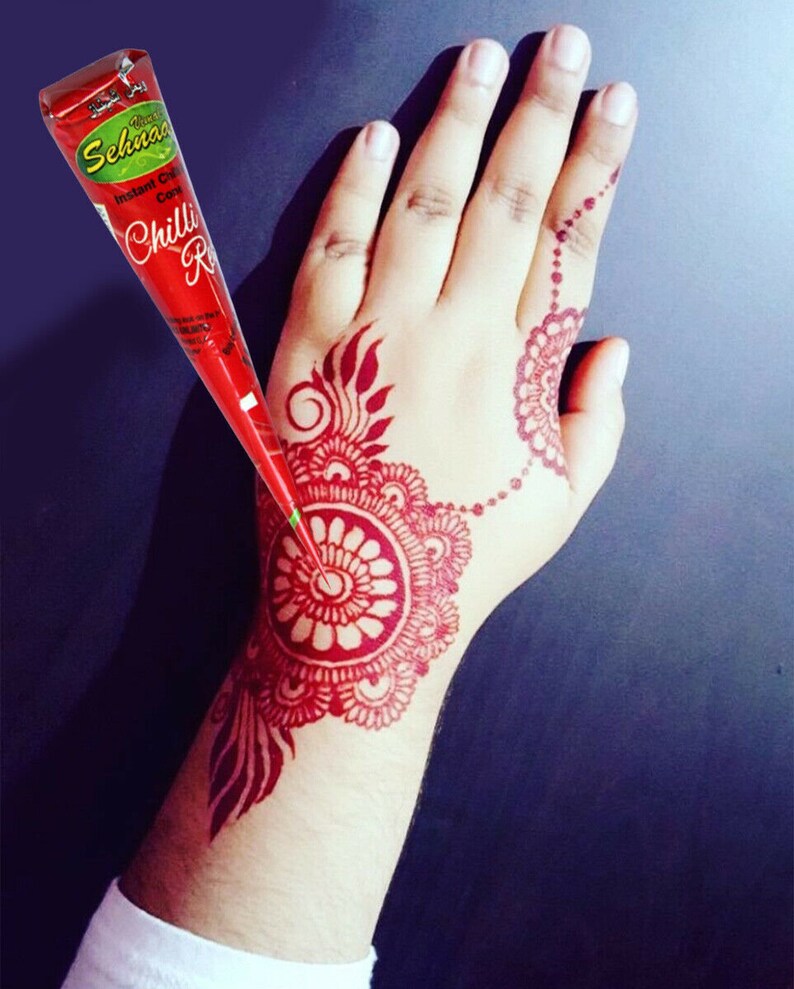 Red Henna Cones Bridal Henna Weeding Mehendi Fast Color Tattos - Etsy