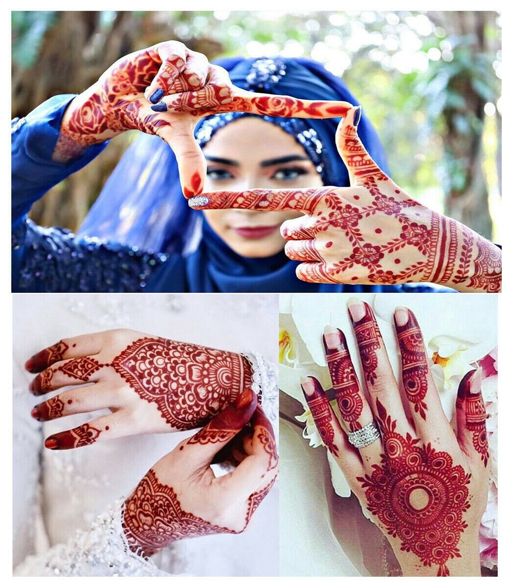 Red Henna Cones Bridal Henna Weeding Mehendi Fast Color Tattos - Etsy