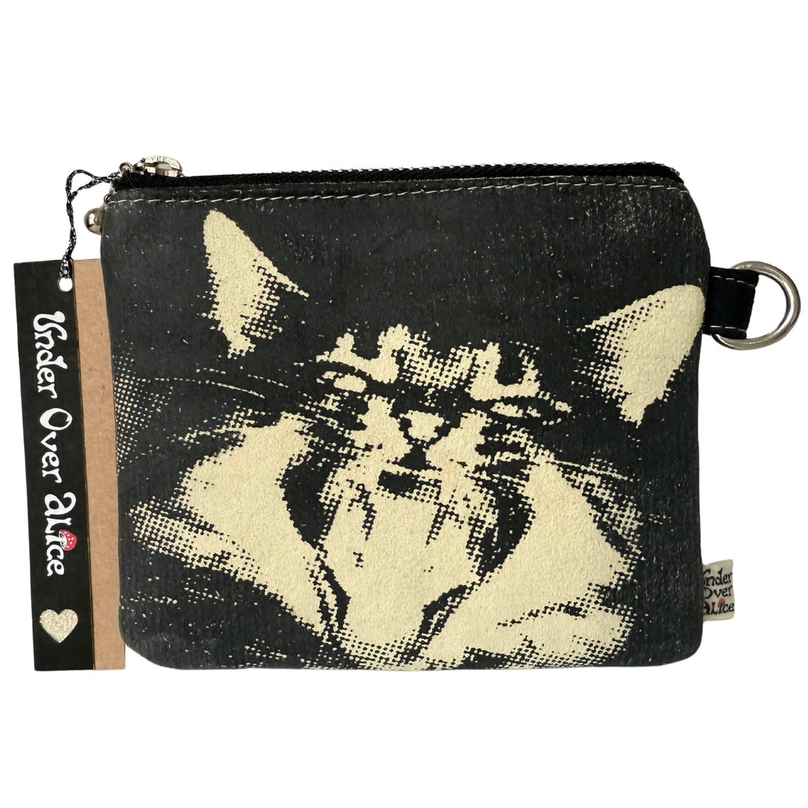 Vegan Suede Handmade Bohemian Wallets: Handprinted, Pop Art Cat Designs ...