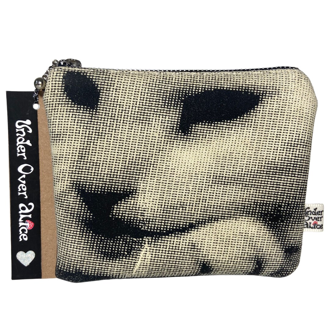 Meow Cosmic Cat Art Pop Silk Screen Kitty Coin Purse Ivory Cream Small ...