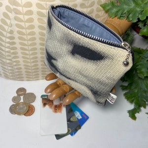 Meow Cosmic Cat Art Pop Silk Screen Kitty Coin Purse Ivory Cream Small ...