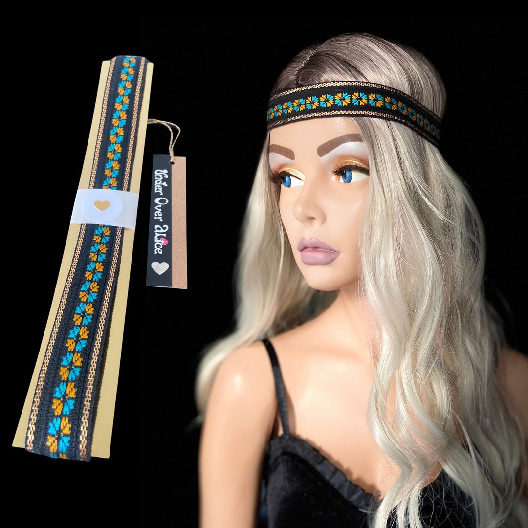 Boho Headband 60s 70s Cute Head Band Vintage Alice Band Daisy Floral ...