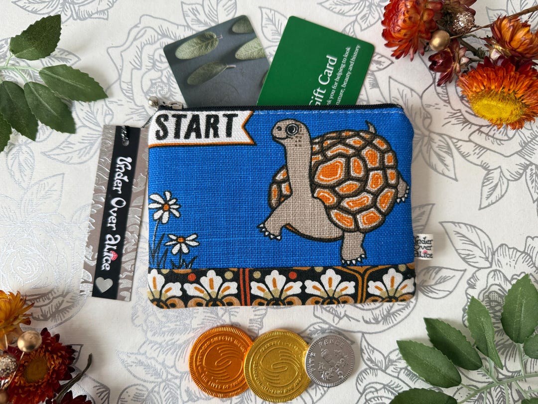 Smiley Face Tortoise Coin Bank Money Zip Wallet 70s Design Nouveau Deco ...