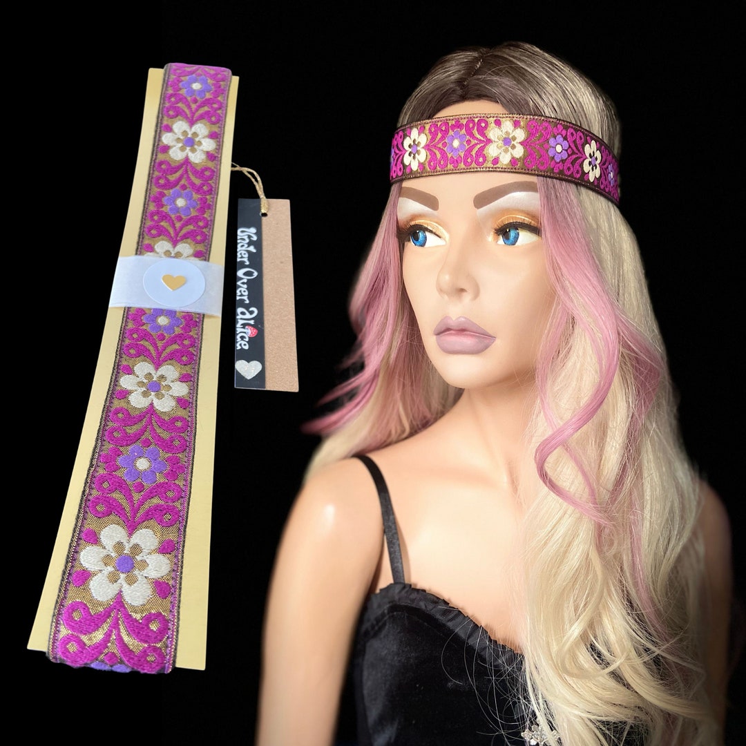 Cute Headband 60s 70s Daisy Flower Power Ornate Art Nouveau Glam Alice ...