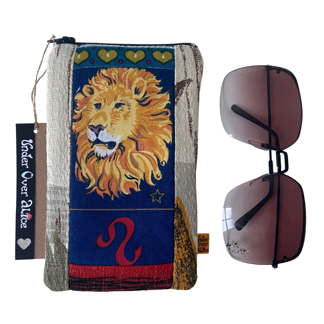 Leo Horoscope Eye Glass Holder Zodiac Print Eyeglasses Case Patchwork ...