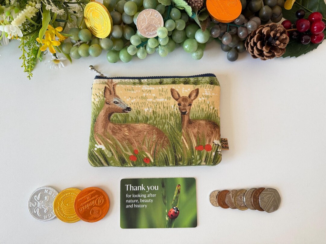 Hidden Doe Fawn Flower Meadow Bohemian Wallets: White Snowdrop Poppy ...