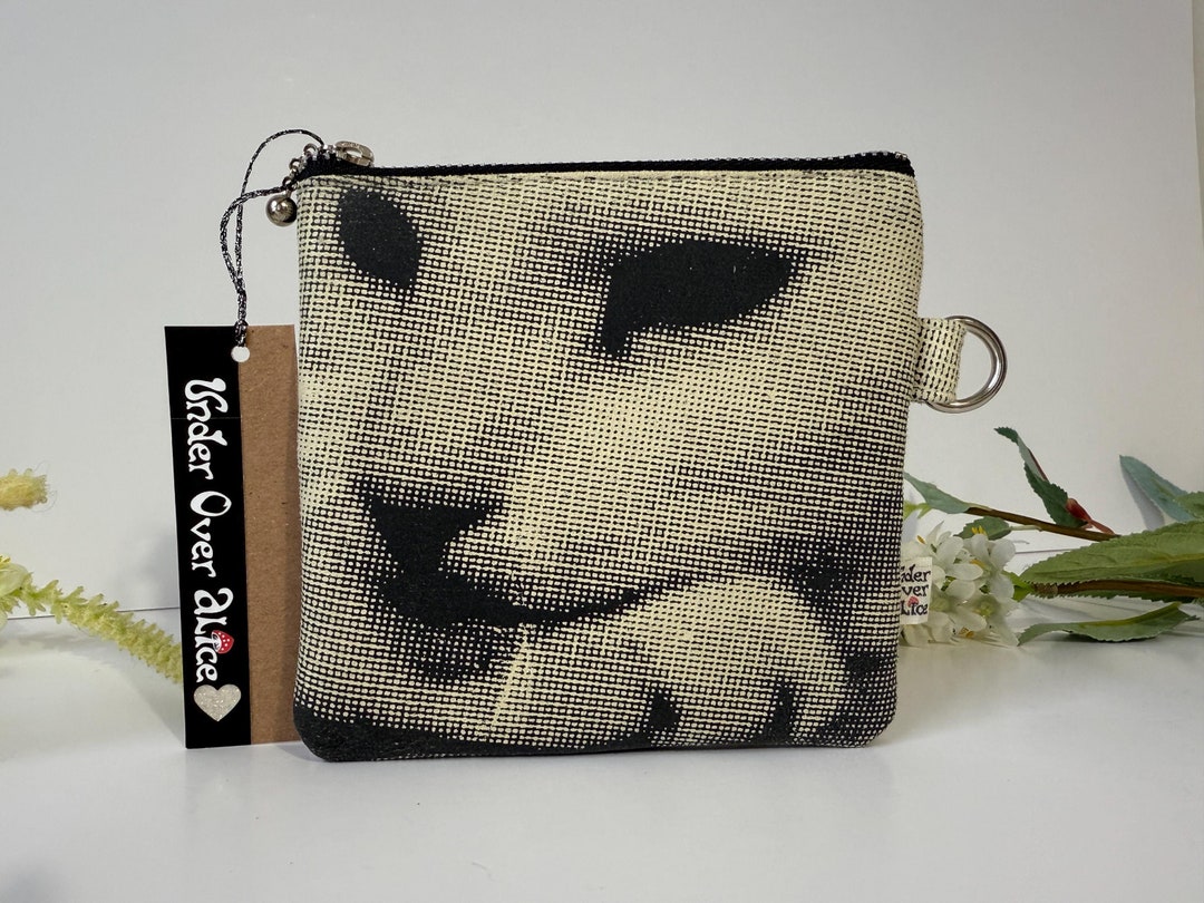Vegan Suede Zipper Wallet Kitty Coin Purse Designers Guild Fabric ...