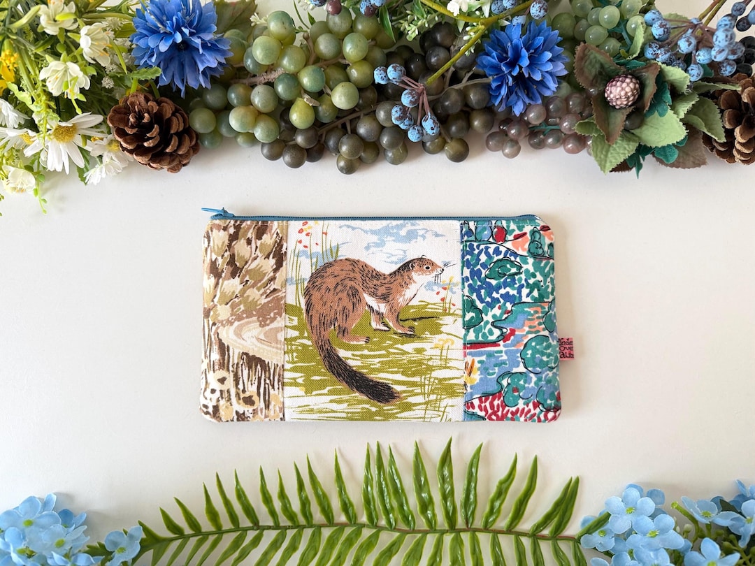 Animal Portrait Stoat Print Floral Makeup Organiser: Wonderfully Wild ...