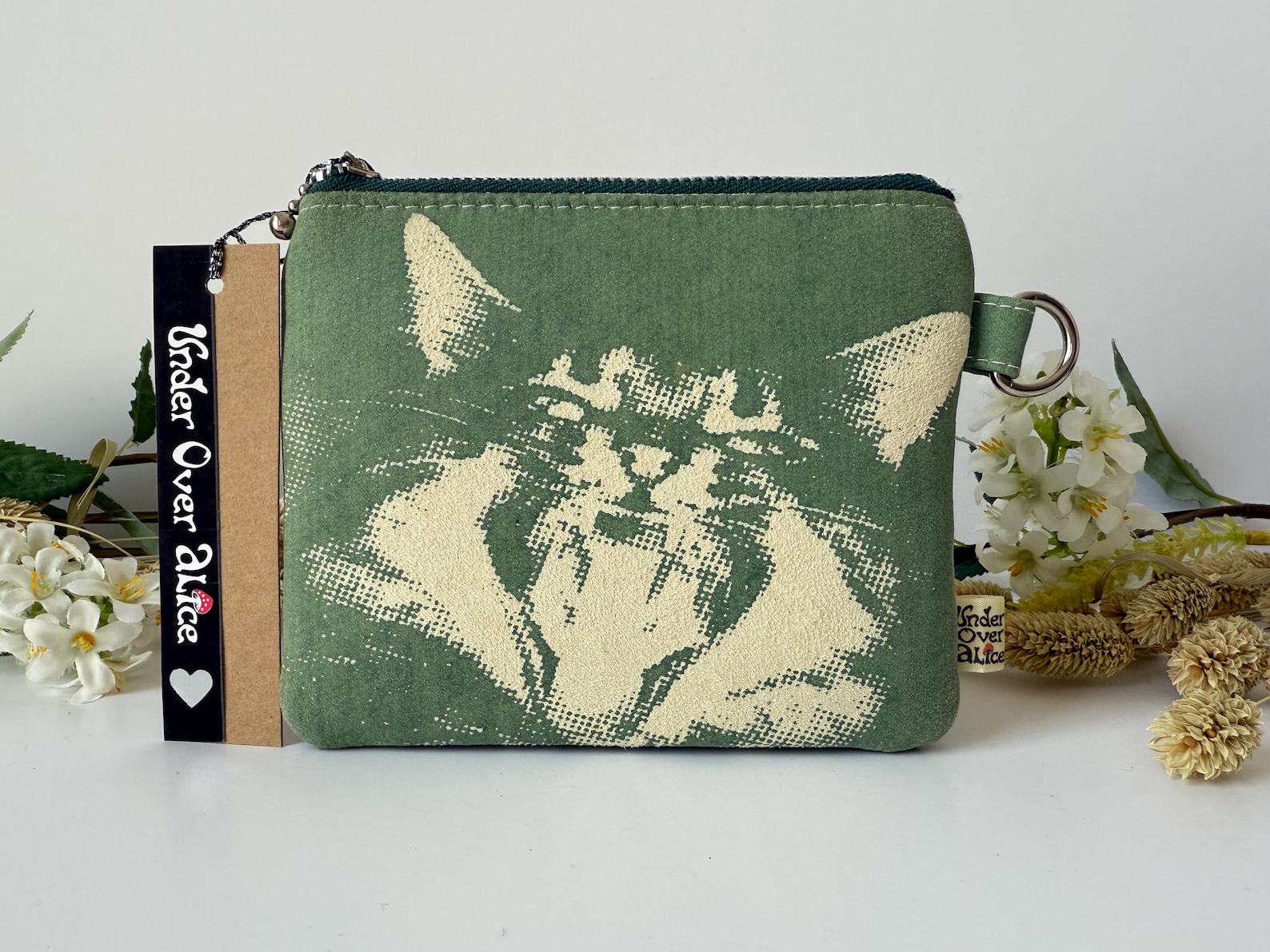 Vegan Suede Handmade Bohemian Wallets: Handprinted, Pop Art Cat Designs ...