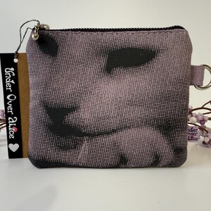 Vegan Suede Zipper Wallet Kitty Coin Purse Designers Guild Fabric ...