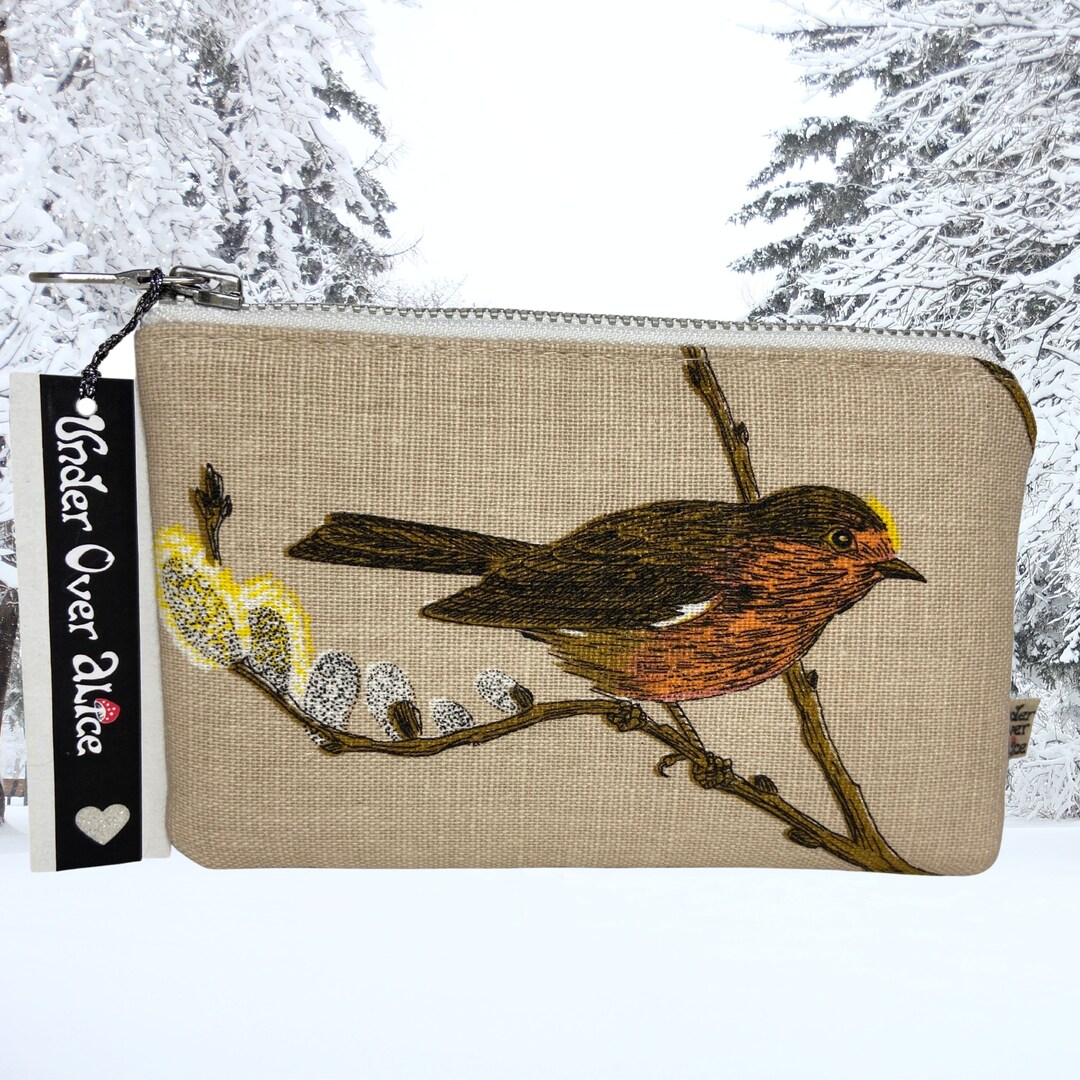 Robin Bird Coin Purse Zipper Wallet Credit Card Holder Bird - Etsy