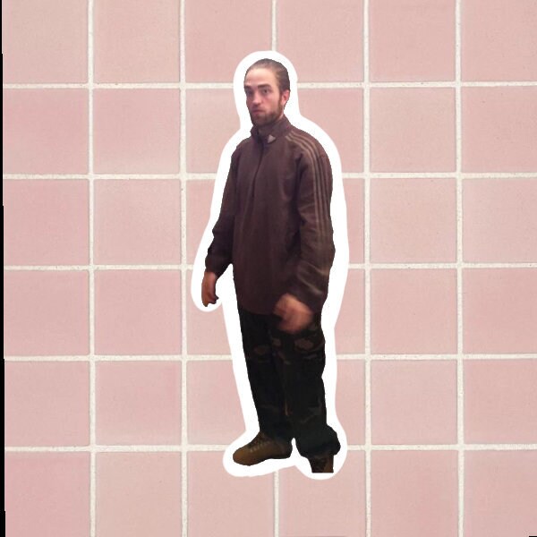 Robert Pattinson in the kitchen sticker Funny sticker for | Etsy