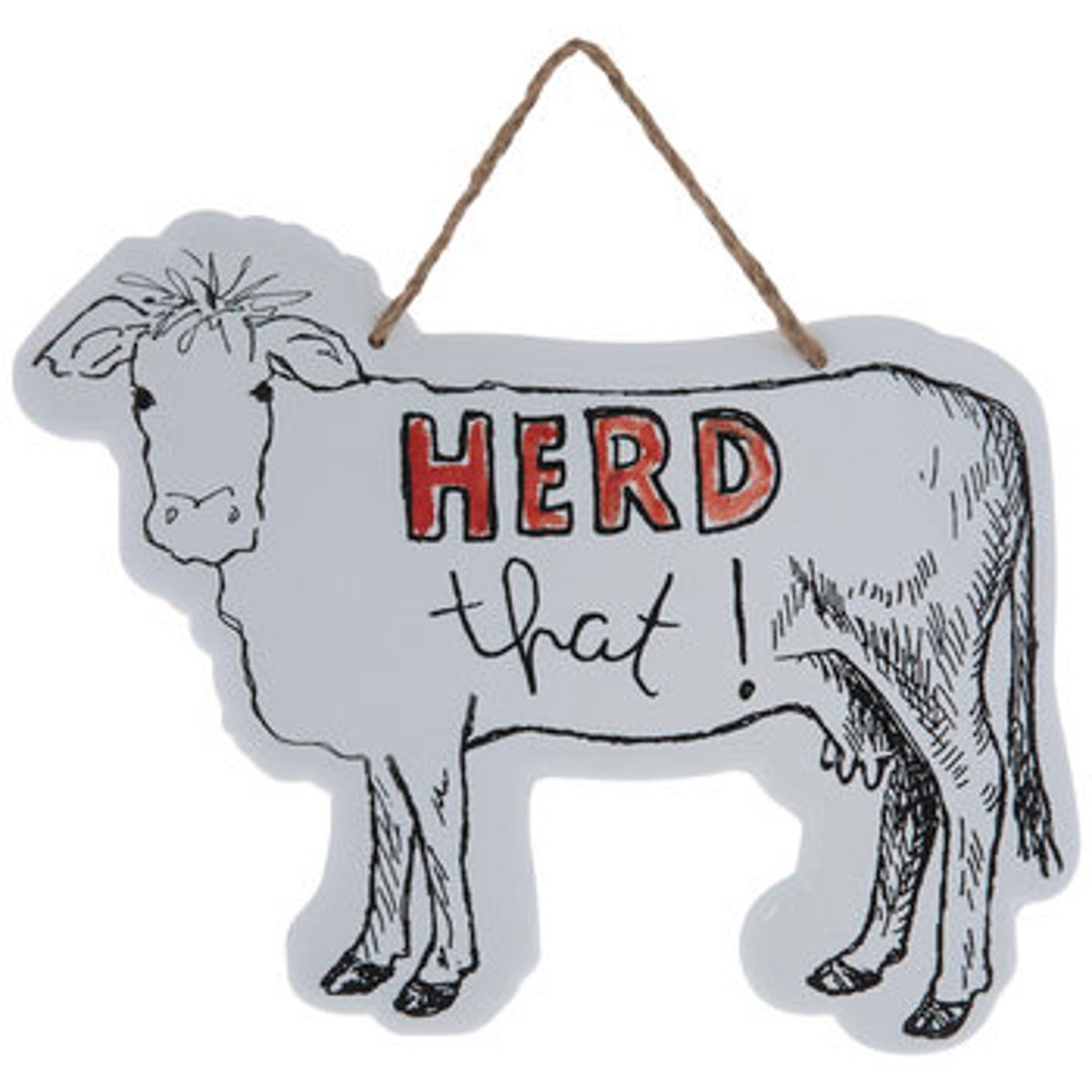 Herd That Cow Metal Wall Decor - Etsy