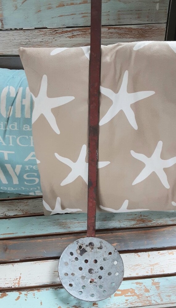 Vintage Metal Ladle Skimmer Large Pot Stir Farmhouse Primitive - Etsy