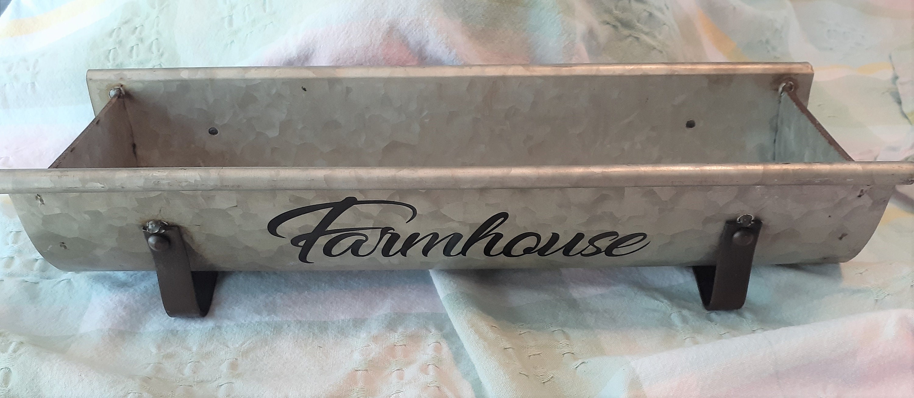 Galvanized Metal Dining Room/Kitchen Table Centerpiece Trough | Etsy