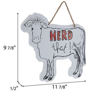 Herd That Cow Metal Wall Decor - Etsy