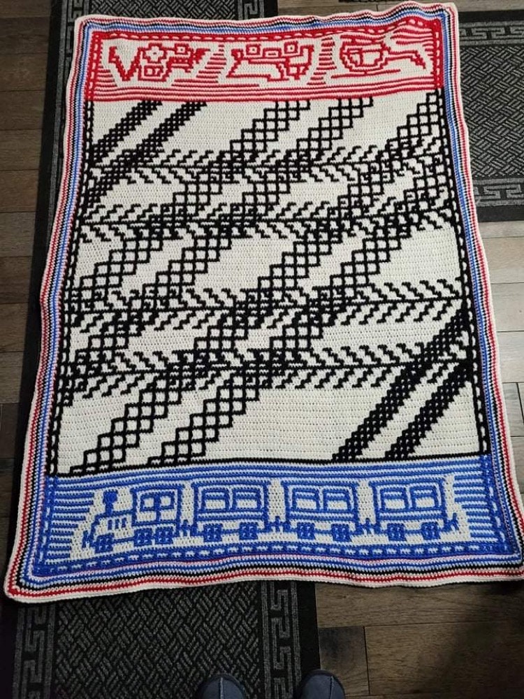Little Train Overlay Mosaic Crochet Block - Etsy