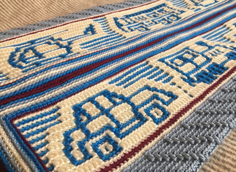 Little Train Overlay Mosaic Crochet Block | Etsy