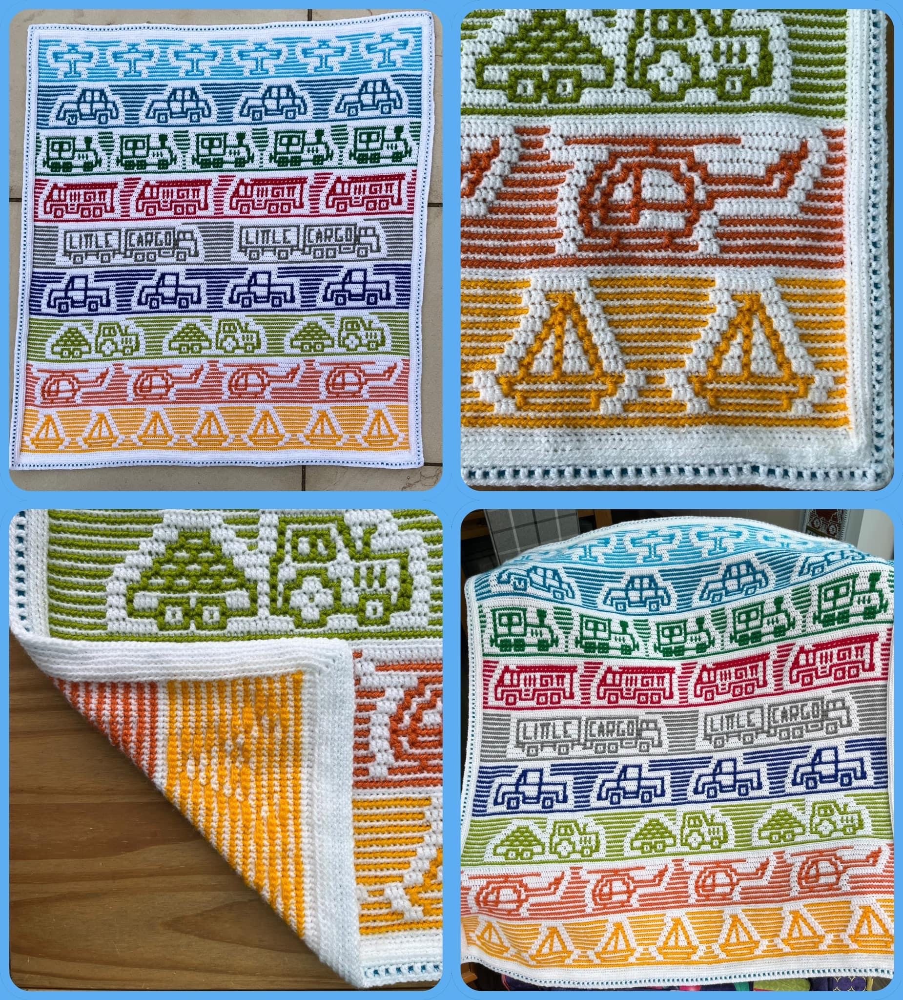 Little Train Overlay Mosaic Crochet Block - Etsy