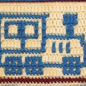 Little Train Overlay Mosaic Crochet Block - Etsy