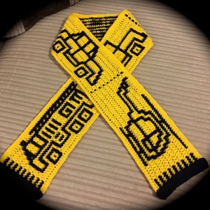 Little Dumper Truck and Little Backhoe Loader Overlay Mosaic Crochet ...