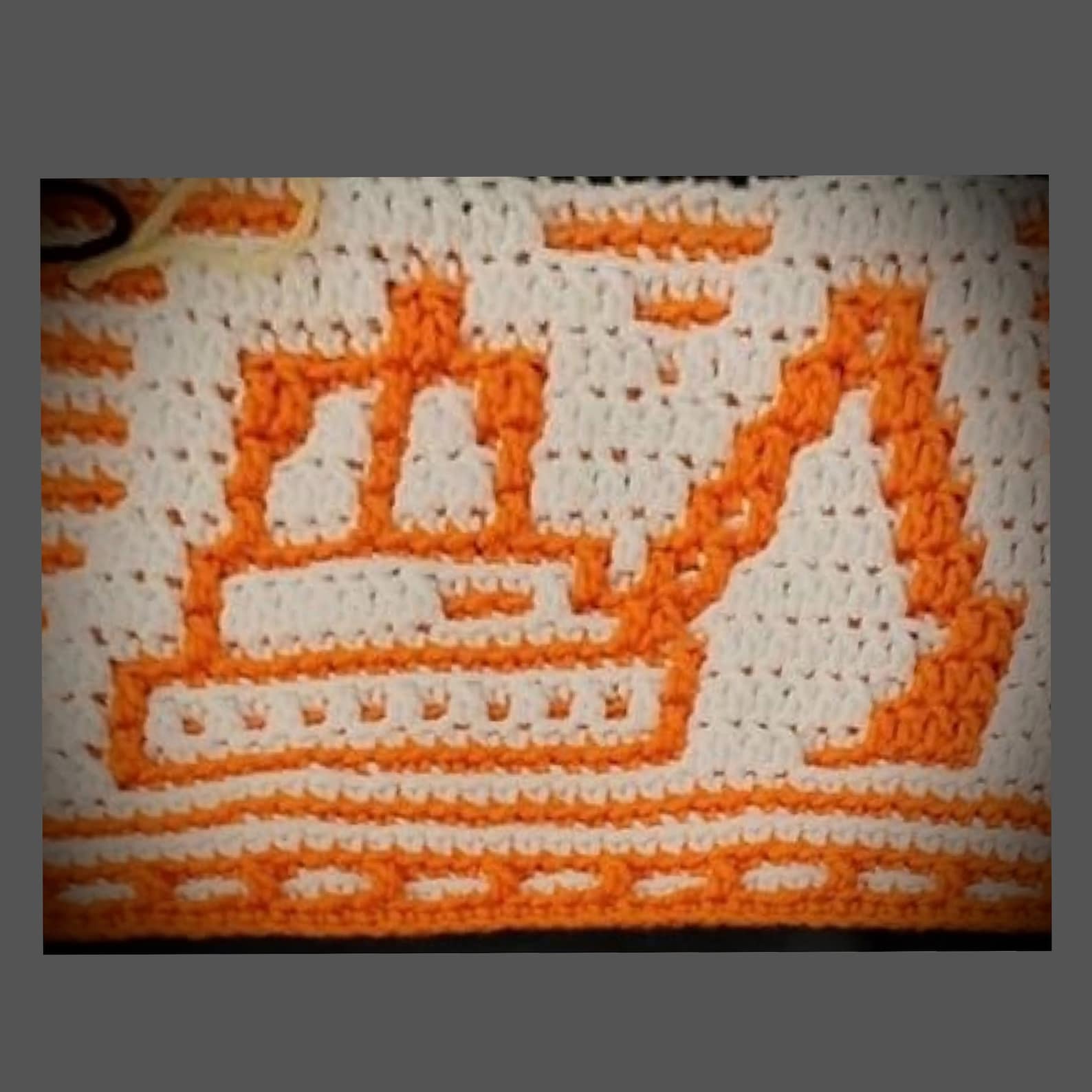 Little Excavator Overlay Mosaic Crochet Block - Etsy