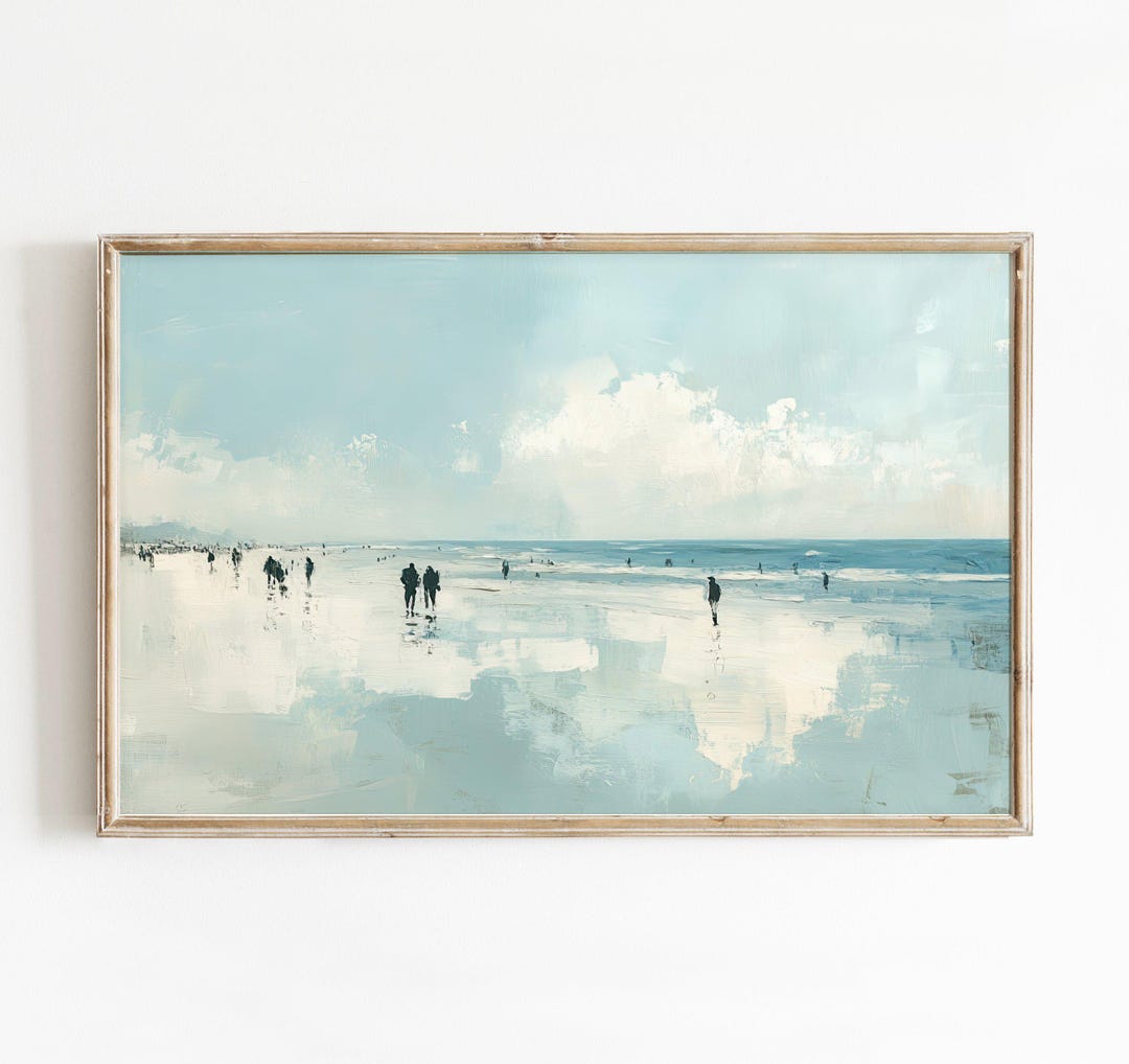 Printable Minimalist Beach Print | Coastal Modern Art | Ocean Digital ...