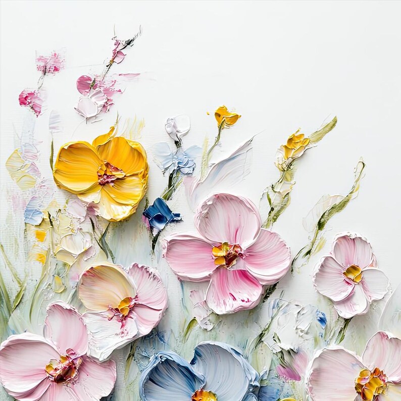 Spring Floral Frame TV Art Digital Download Seasonal Botanical Home ...