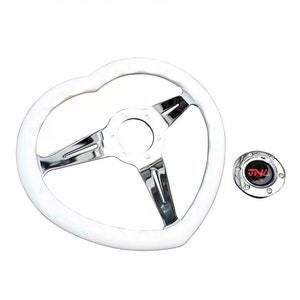 Japanese Heart Shaped Racing Steering Wheel Universal Car ABS Steer ...