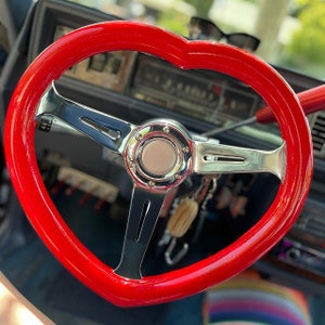Japanese Heart Shaped Racing Steering Wheel Universal Car ABS | Etsy