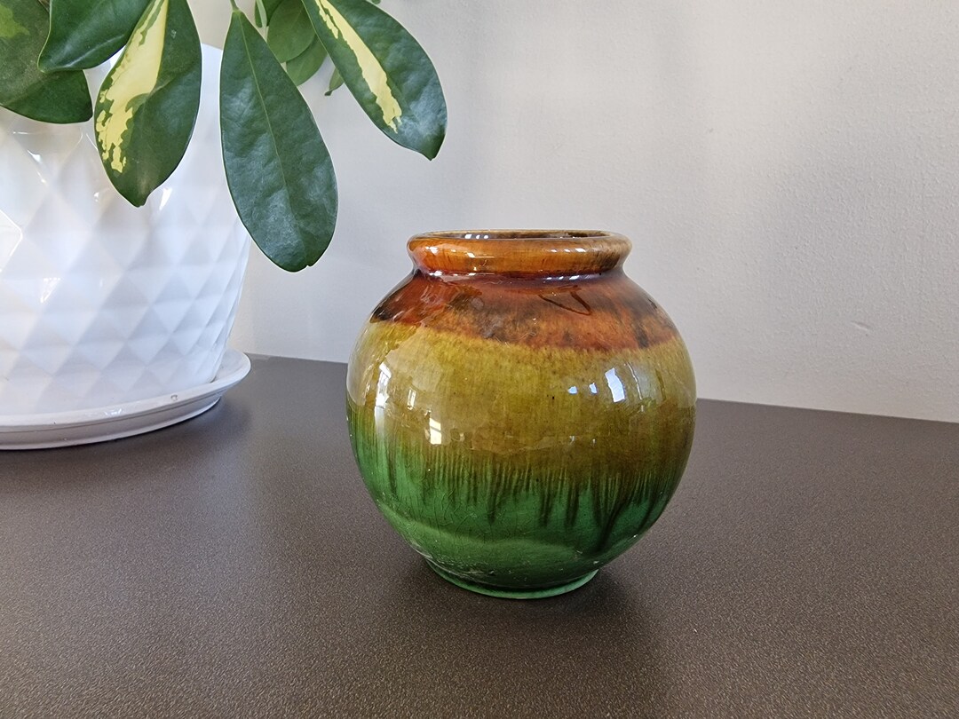 Ceramic Vase | Retro Vase | Soviet Pottery | Glazed Clay Ceramic | Old ...