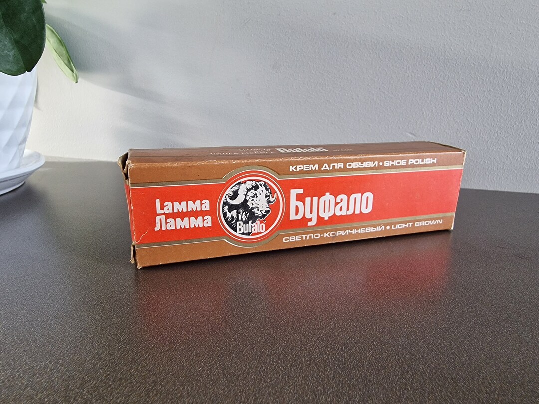 Vintage Shoe Polish in a Box | Light Brown Vintage Shoe Polish Creme ...