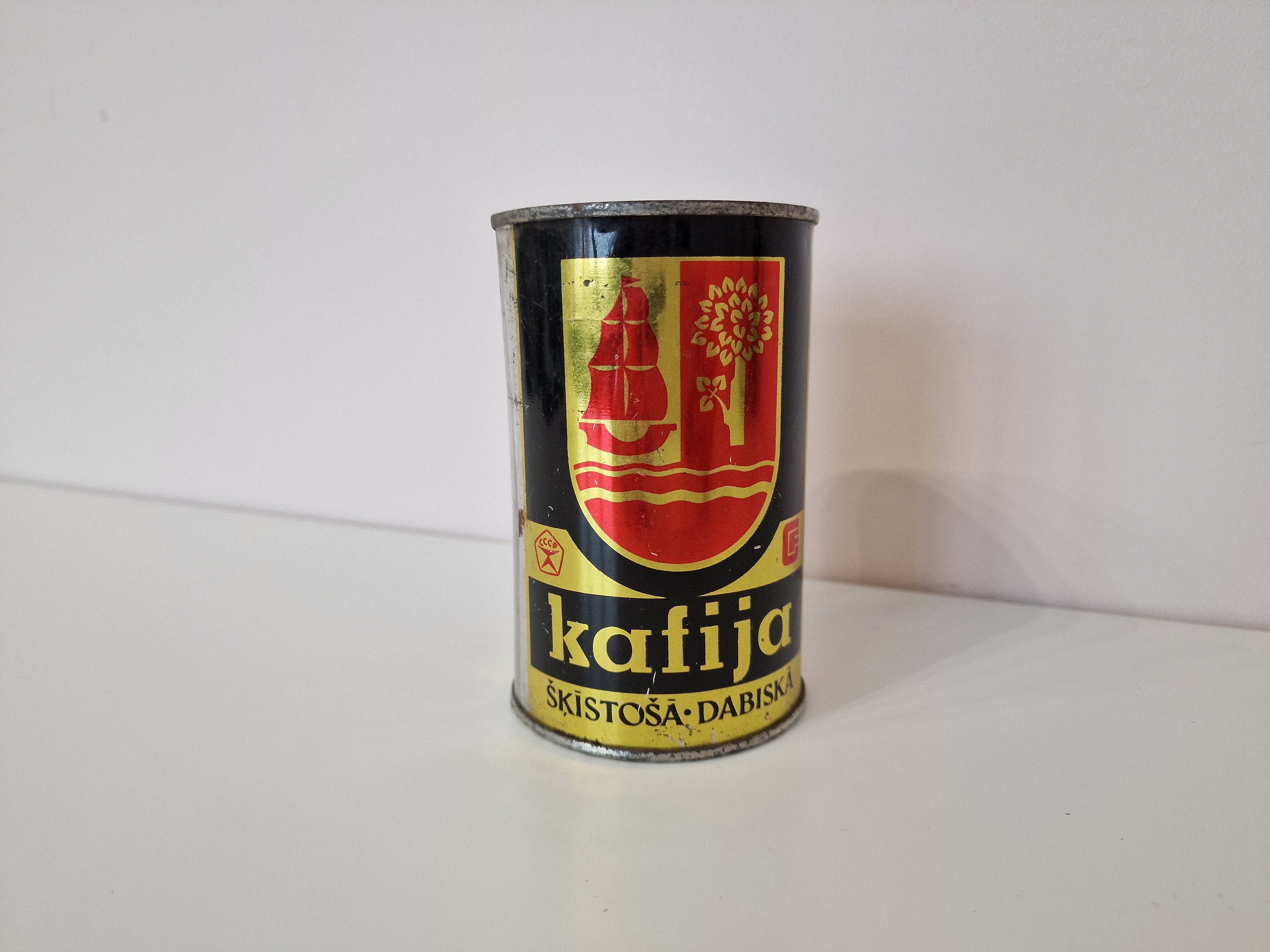 Vintage Coffee Tin | Metal Container | Soviet Coffee Container| Rusty ...