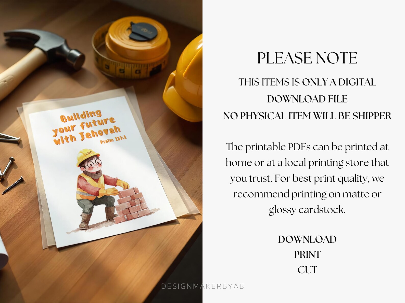 LDC Jw Card, JW Gifts, Encouragement Greeting Card for Construction Projects, LDC Volunteers ...