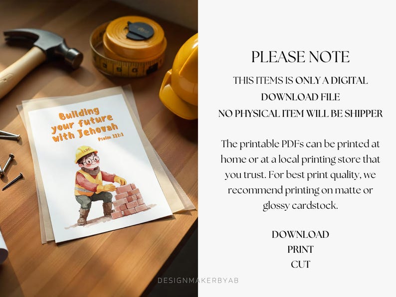 LDC Jw Card, JW Gifts, Encouragement Greeting Card for Construction ...