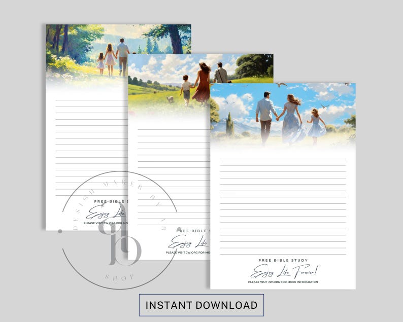 Enjoy Life Forever, JW Letter Writing Paper, Bible Study Invitation ...