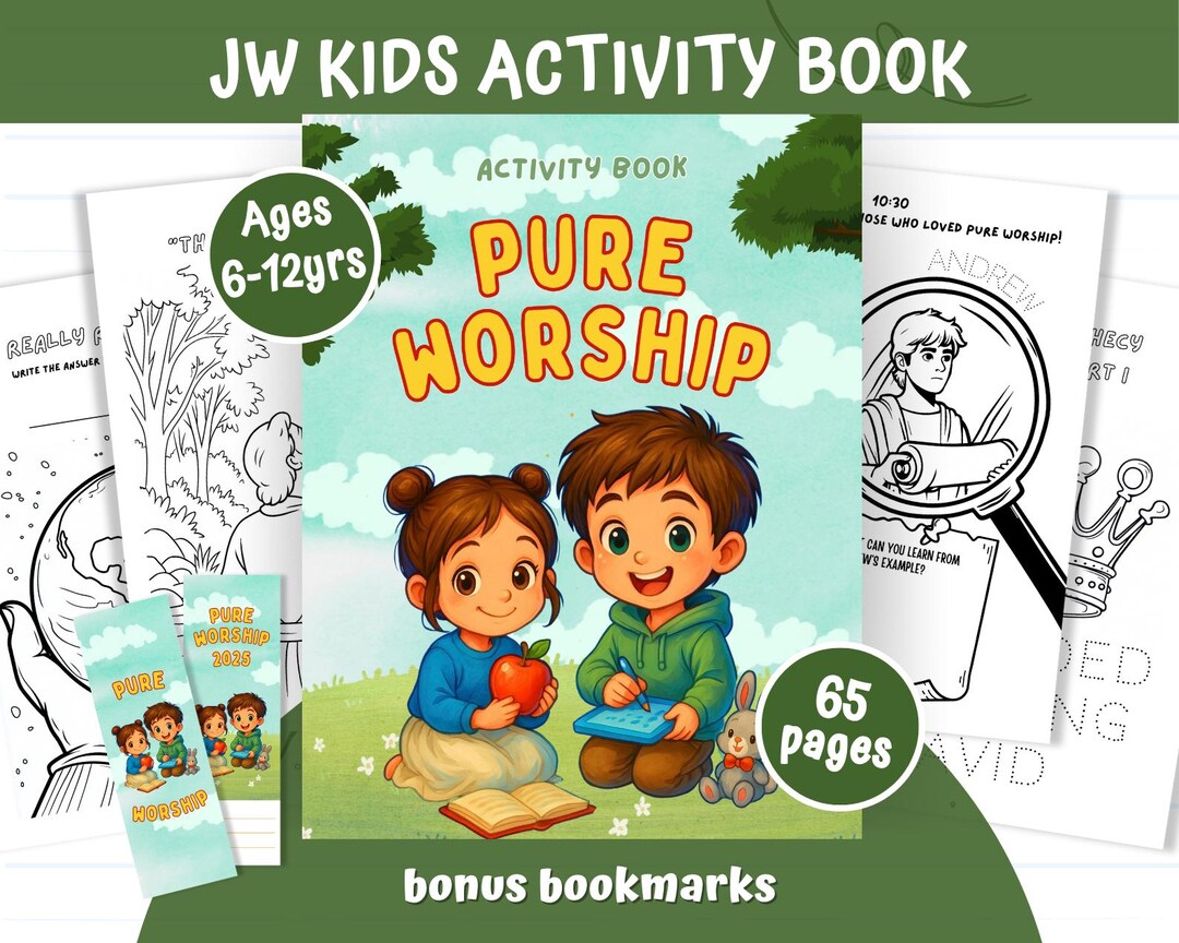 JW Kids Activity Book for Convention 2025, Pure Worship, Educational ...