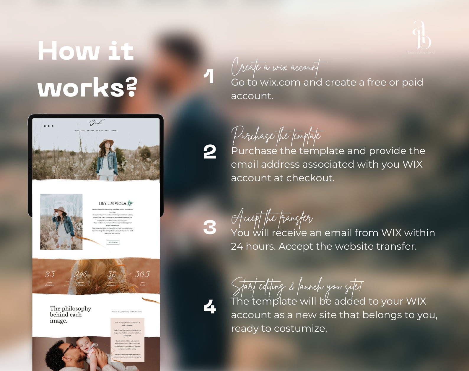 Photographer Website Template Bundle, Wedding Photographer Website, Wix ...